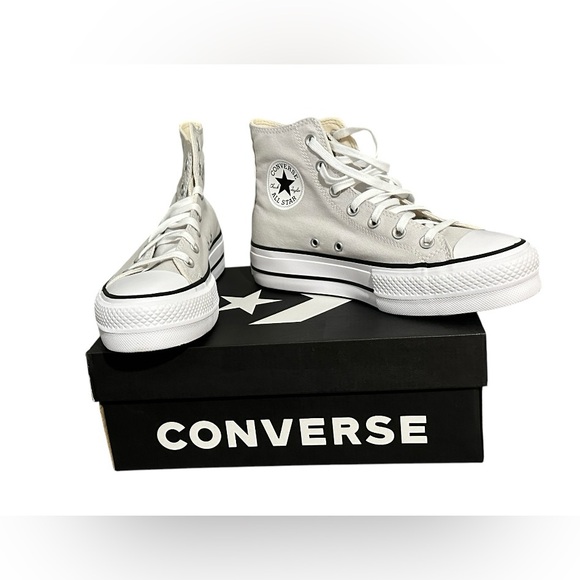 Converse | Shoes | Converse Womans 8 Barely Grey Hightop Platform ...